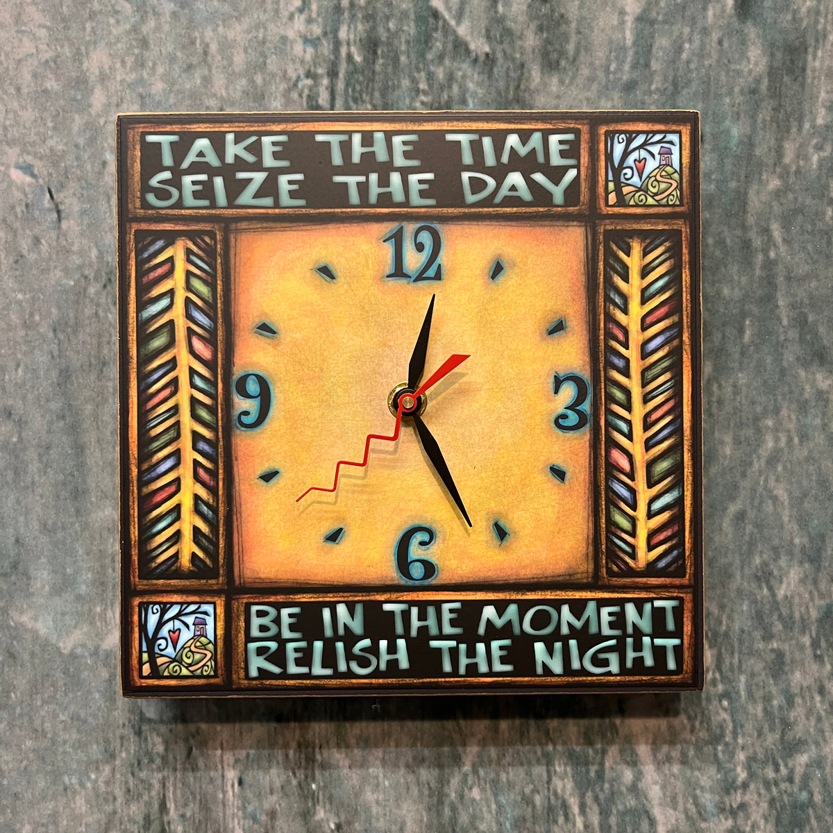 Michael Macone Square Clock - Take the Time – You Need Art Now